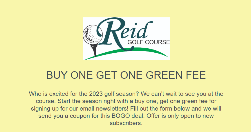 Welcome to Reid Golf Course - Reid Golf Course